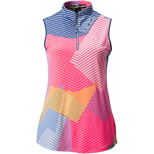 Jamie Sadock Women S Geometric Print Sleeveless Golf Top TGW